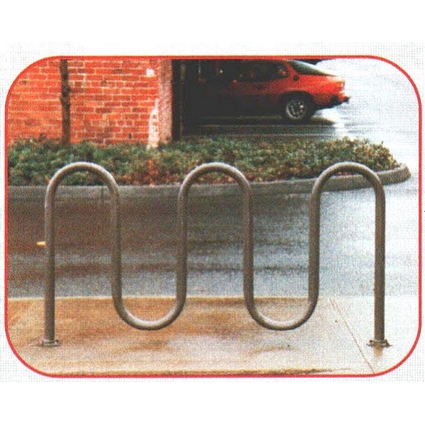Bike Rack Loop 71 In. 7 Space Galvanized Pipe - Picnic Furniture