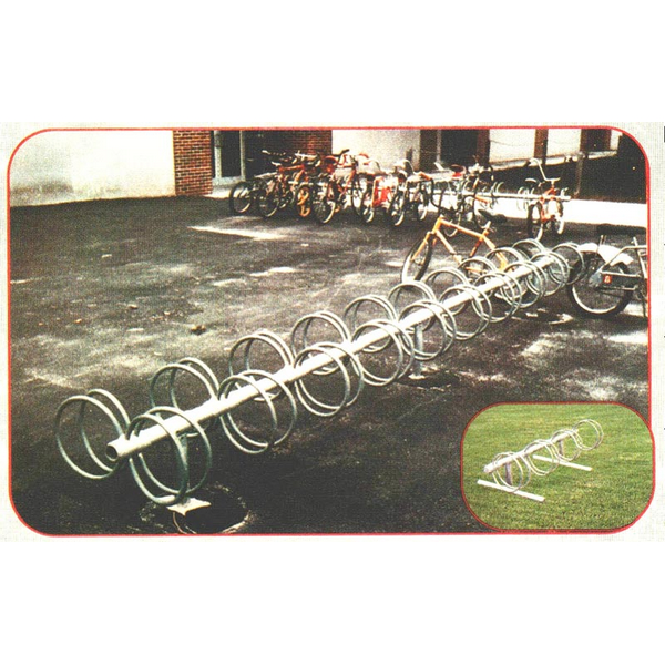 14 Space Circle Bicycle Rack 10 Ft Galvanized Surface Mount or In ...