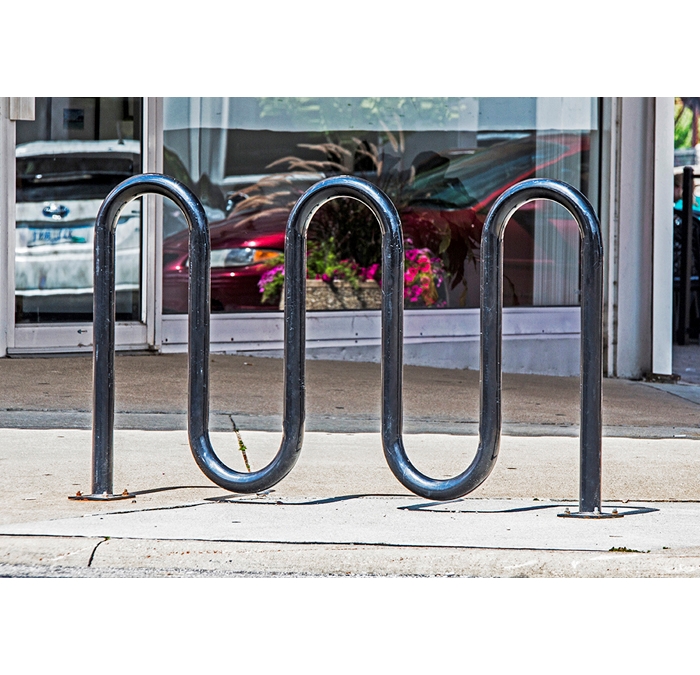 Bike Rack 7 Space Loop Bike Rack 71 In Powder Coated 2 3/8 In. Pipe ...