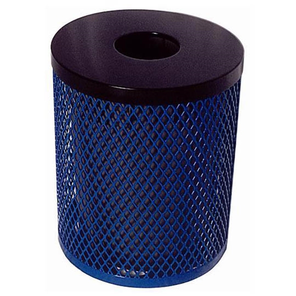 Quick Ship Trash Cans. 32 Gallon Thermoplastic Steel Trash Can with Lid ...