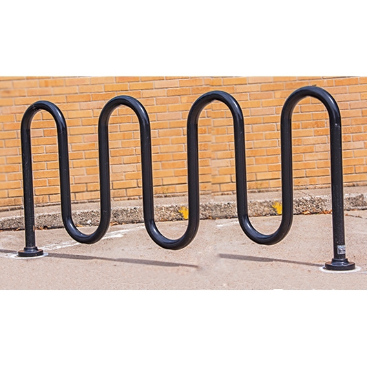Bike Rack 9 Space Loop 88 In. Powder Coated 1 5/8 In. Pipe, Surface ...