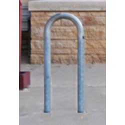 3 Space Galvanized Steel Loop Bike Rack, Surface Mount - Picnic Furniture