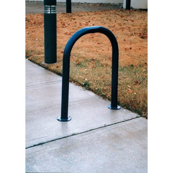Single 28" Loop Bike Rack Plastic Coated Steel, In-Ground Mount ...