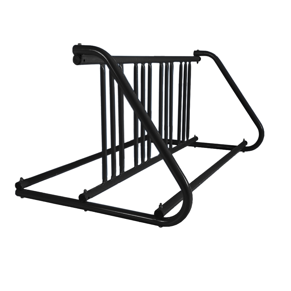 8 Space "W" Style Steel Grid Bike Rack, Portable - Picnic Furniture
