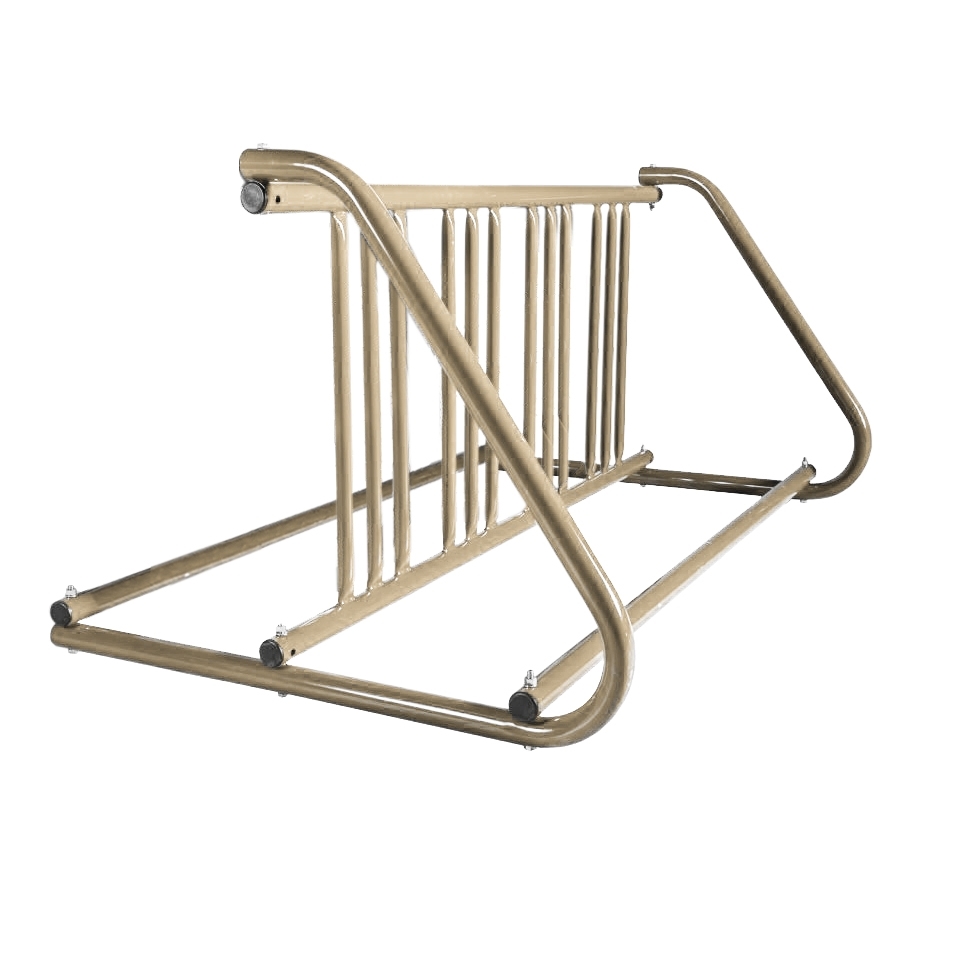 8 Space "W" Style Steel Grid Bike Rack, Portable - Picnic Furniture