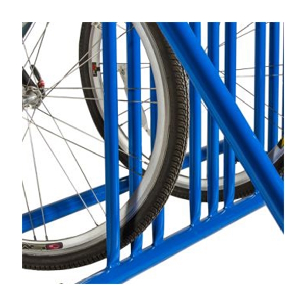 14 Space "W" Style Steel Grid Bike Rack, Portable - Picnic Furniture