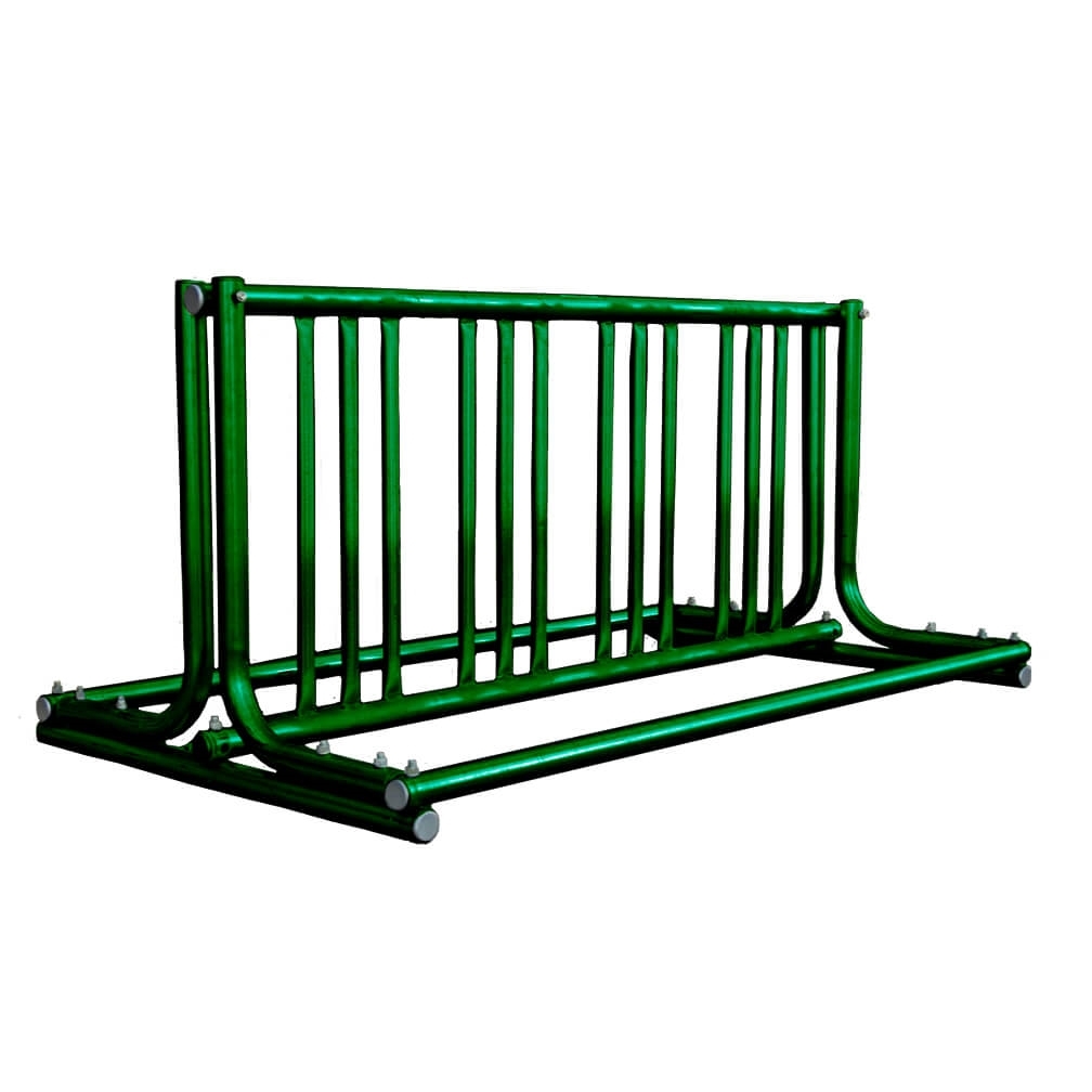 8 Space "J" Style Steel Grid Bike Rack, Portable - Picnic Furniture