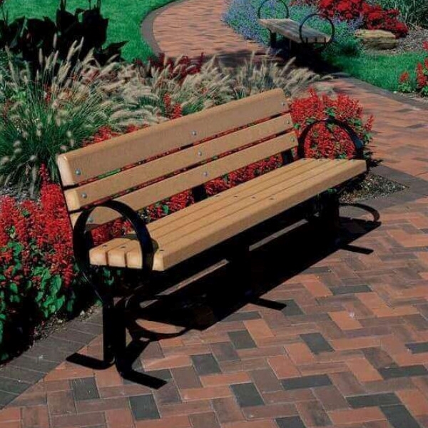 6 Ft Hoop Recycled Plastic Bench - Picnic Furniture