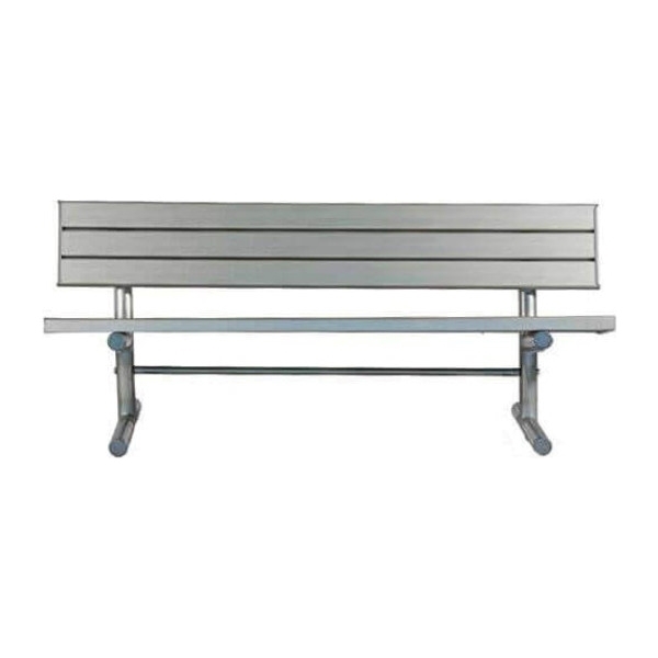 Aluminum Slatted Park Bench with Galvanized Steel Frame - Picnic Furniture
