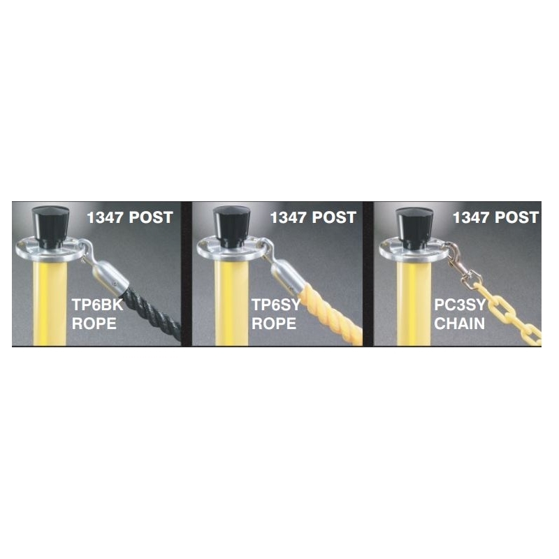 38" Steel Safety Post and Sign Holder - Picnic Furniture