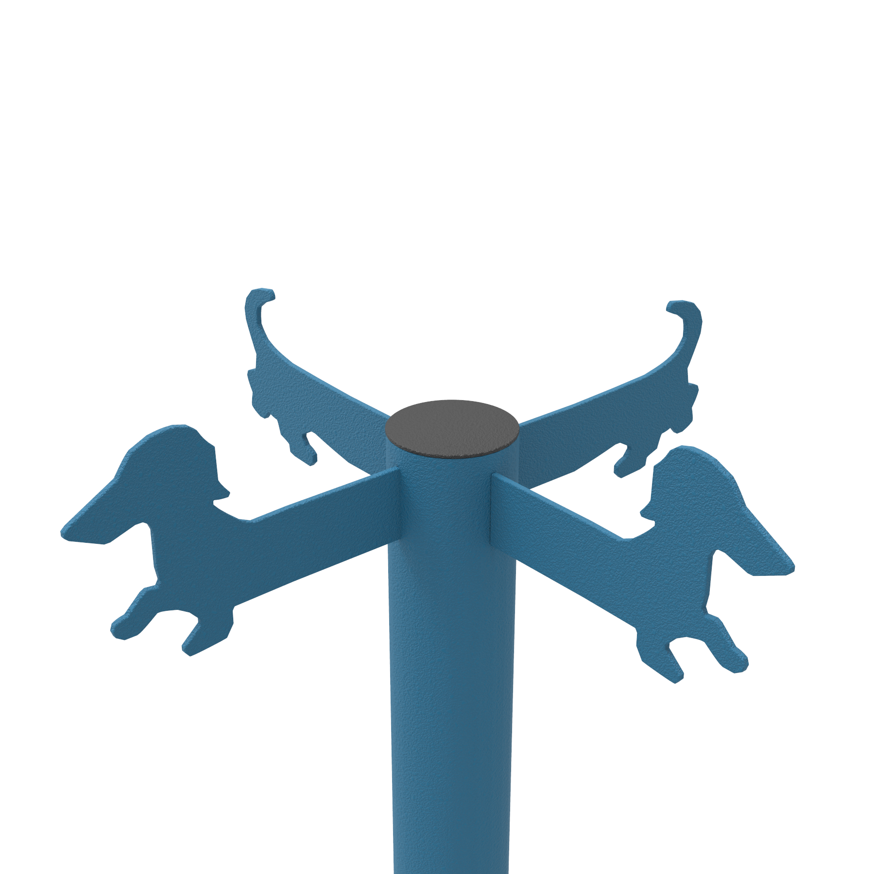 Galvanized Steel Dog Park Leash Post - Picnic Furniture