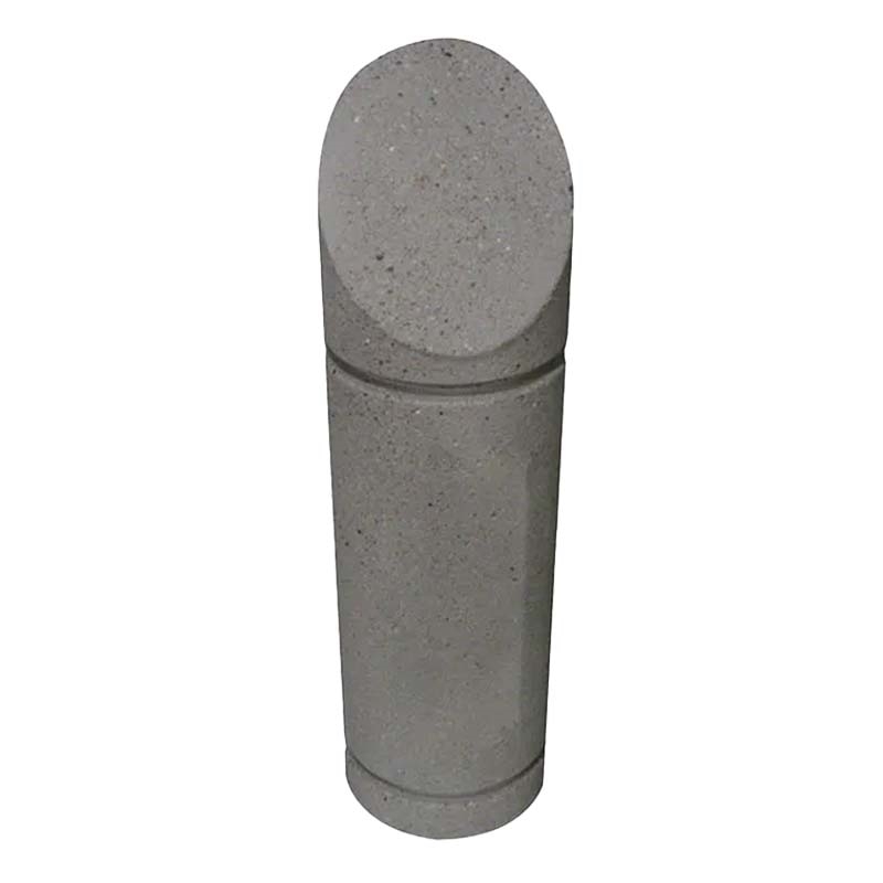 12" Round Concrete Bollard With beveled Top - Picnic Furniture