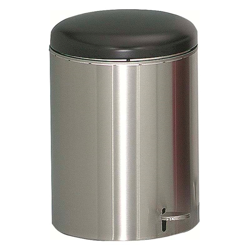 Quick Ship Trash Can Round 4 Gallon Steel with Step Open Top - Picnic ...