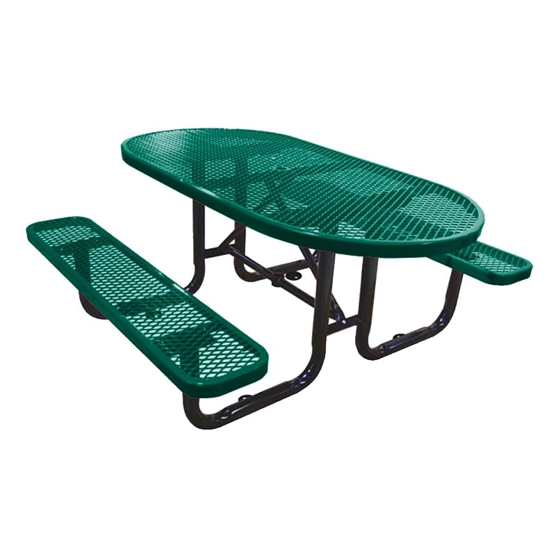 Picnic Table Oval 72 In. Plastic Coated Expanded - Picnic Furniture