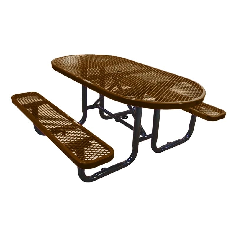 Picnic Table Oval 72 In. Plastic Coated Expanded - Picnic Furniture