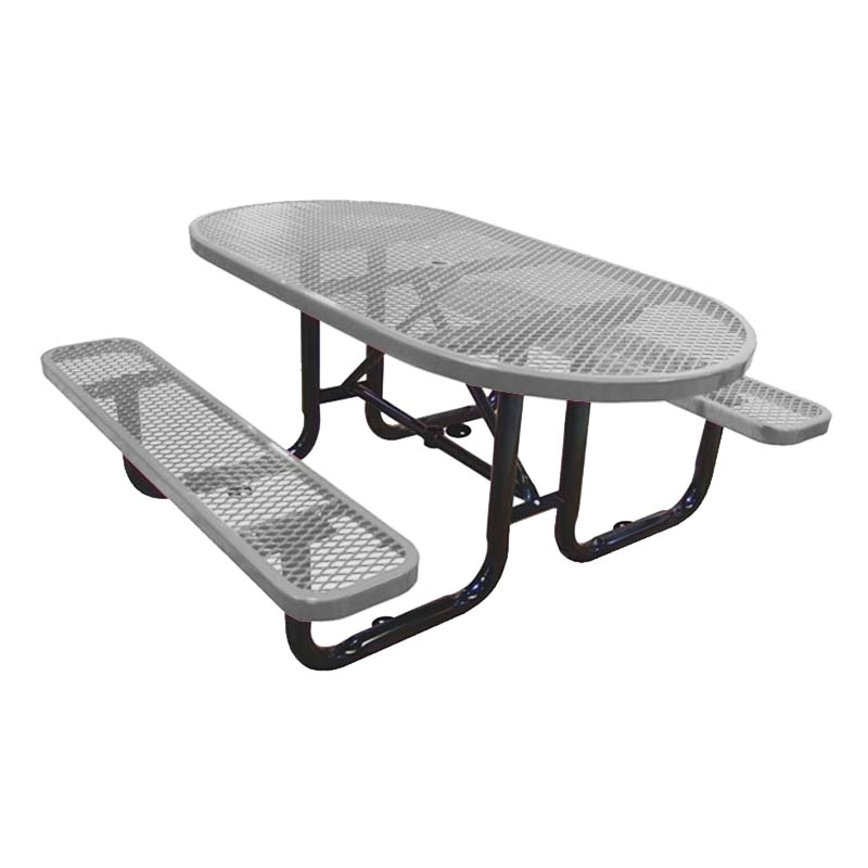 Picnic Table Oval 72 In. Plastic Coated Expanded - Picnic Furniture