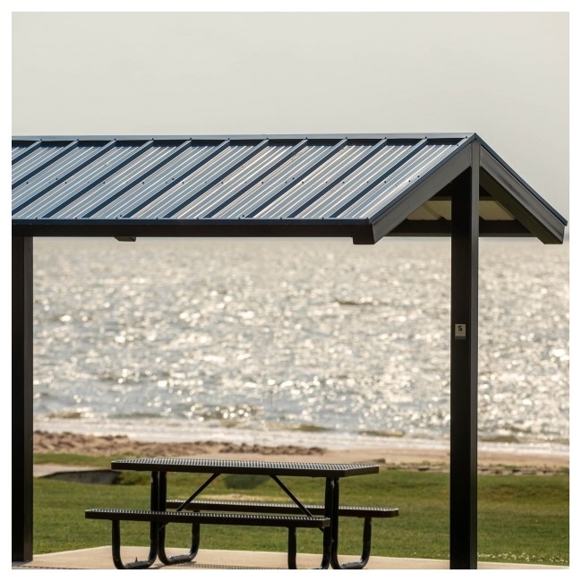 8×9 ft Gable All-Steel Mini Shelter – Picnic Furniture
