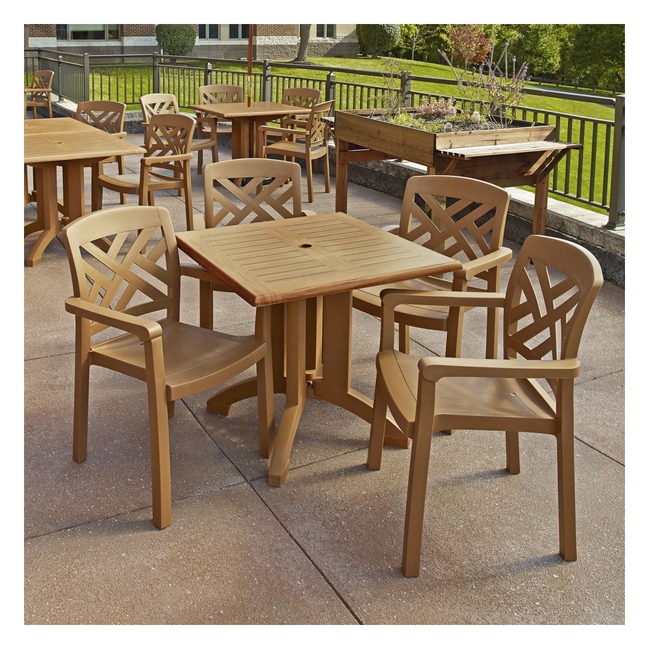 Atlanta Square Melamine Pool Table - Picnic Furniture