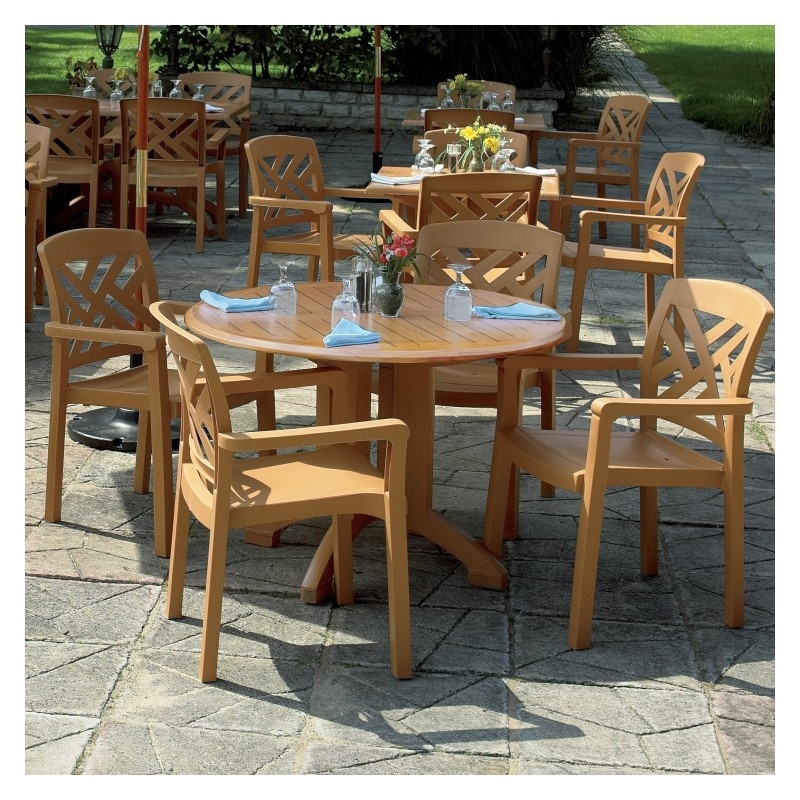 Atlanta Round Melamine Pedestal Table - Picnic Furniture