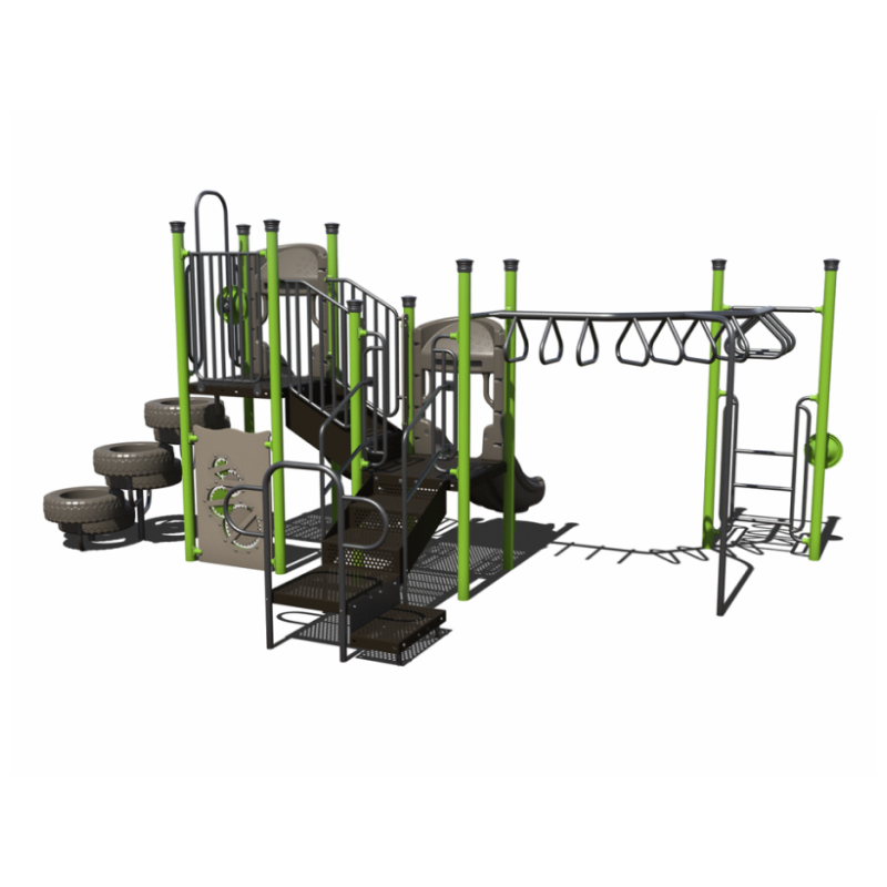 Tires & Gears Steel Play Structure - Picnic Furniture