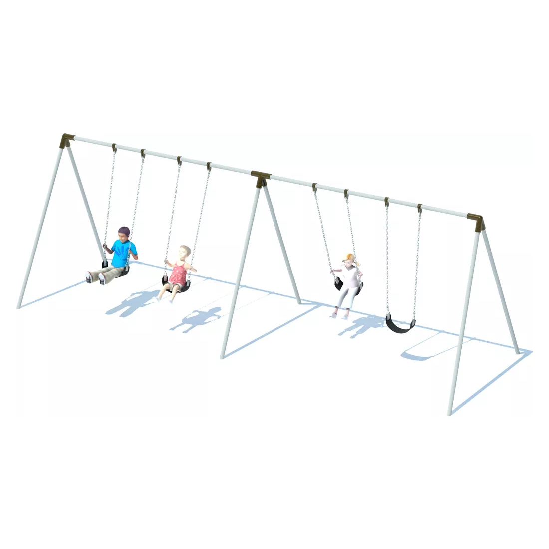 Bipod 8 ft Swing Set with 2 Belt Seats – Picnic Furniture