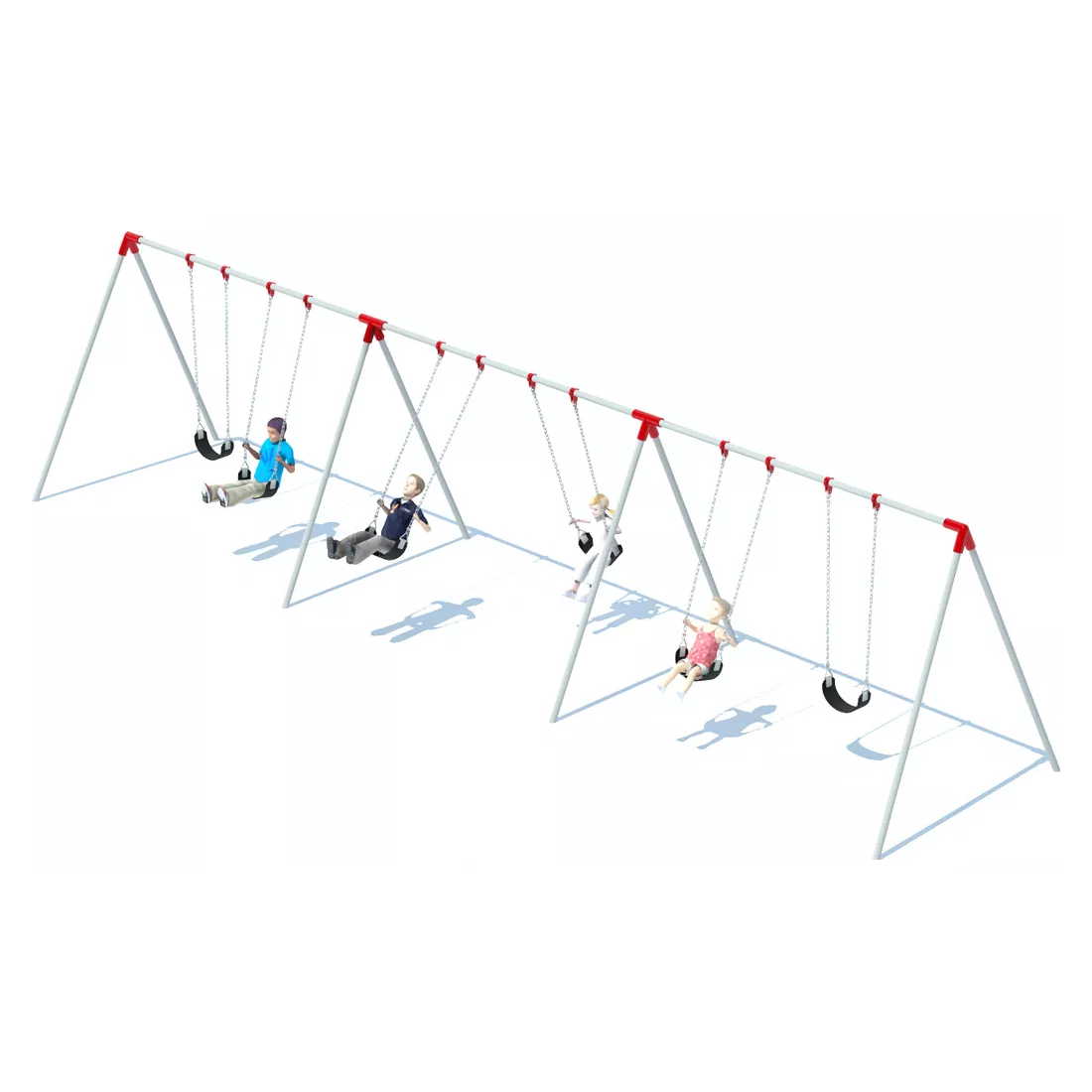 Bipod 8 ft Swing Set with 2 Belt Seats – Picnic Furniture