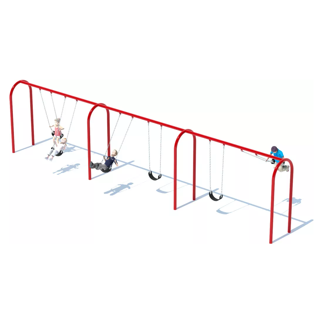 8 ft Arched Swing Set with Two Belt Seats – Picnic Furniture | Picnic ...