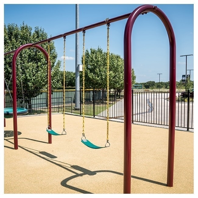 8 ft Arched Swing Set with Two Belt Seats – Picnic Furniture | Picnic ...