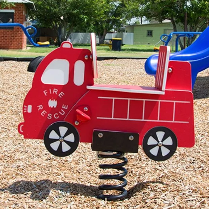 Fire Truck Playground Spring Rider - Ages 2 to 5 Years - Picnic Furniture