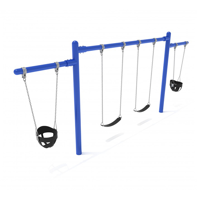 7/8 Foot High Elite Commercial Swing Set with 2 Belt Swings and 1 ...