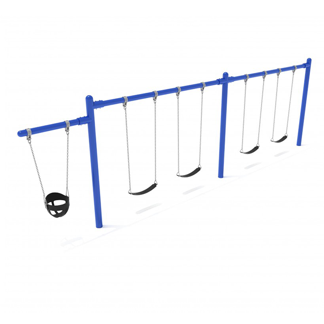 Elite 7/8 ft Swing Set w/4 Belts & 1 Bucket – Picnic Furniture | Picnic ...