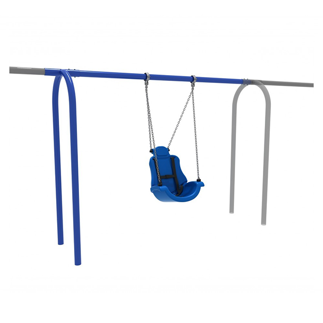 8 Foot High Elite Arched Post Commercial Swing Set with Adaptive Swing ...