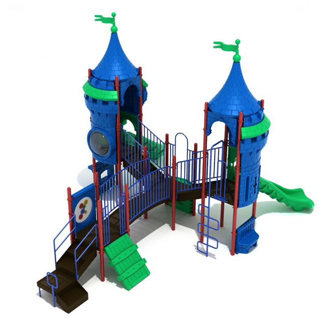 Gilded Towers Commercial Playground Equipment - Ages 2 to 12 yr - Picnic Furniture