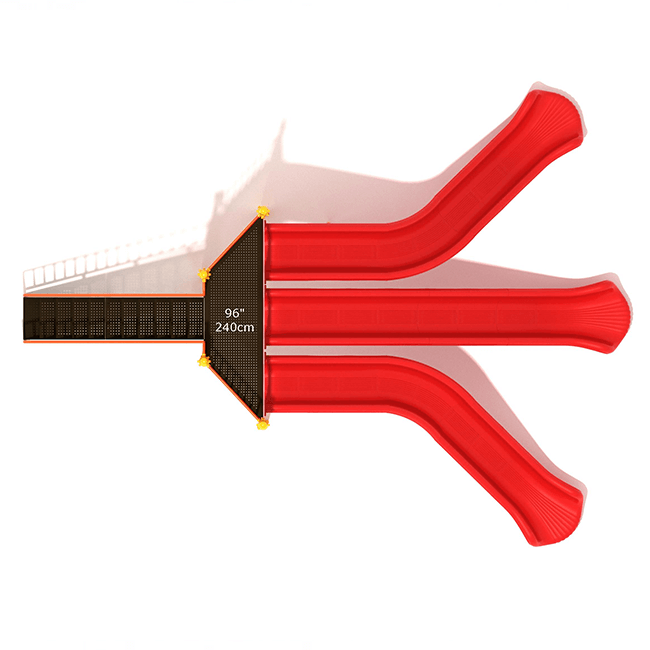 6 Foot Triple Split Slide Freestanding Slide - Ages 2 to 12 yr - Picnic ...