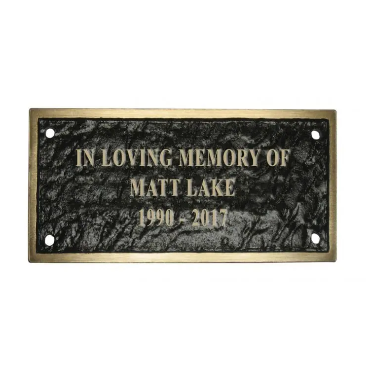 Bronze Memorial Park Bench Plaque - Picnic Furniture