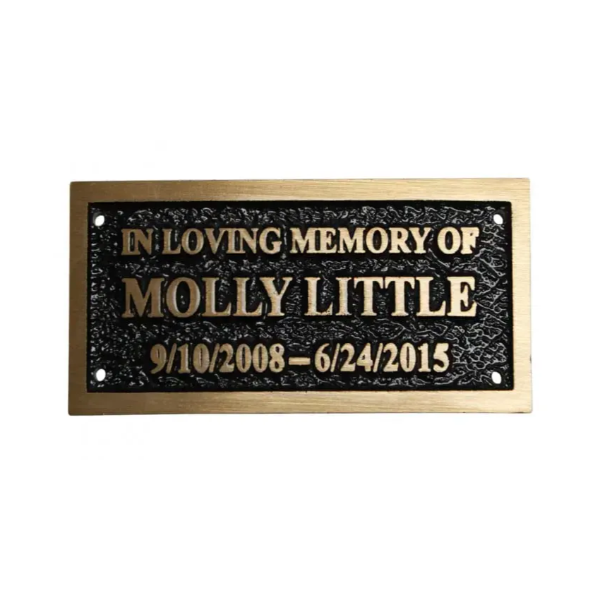 Large Bronze Memorial Bench Plaque – Picnic Furniture | Picnic ...