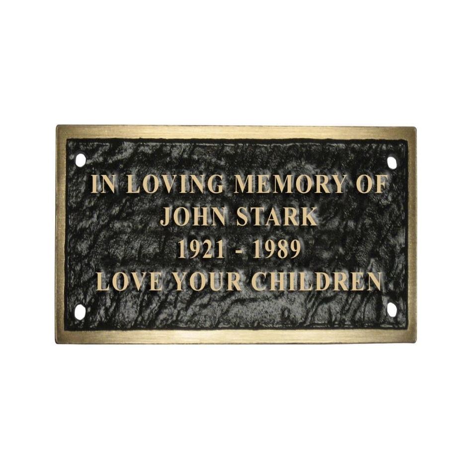 Large Bronze Memorial Bench Plaque – Picnic Furniture | Picnic ...
