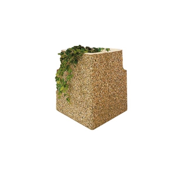 Concrete Planter w/ Bench Ledge - Picnic Furniture