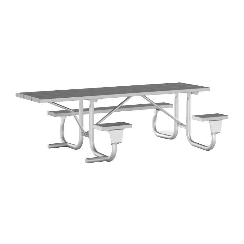 8 Ft ADA Aluminum Picnic Table w/ Extended Top – Picnic Furniture ...