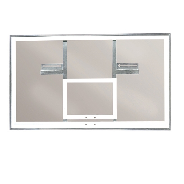 Concrete Basketball Hoop With Tempered Glass Backboard and Powder ...