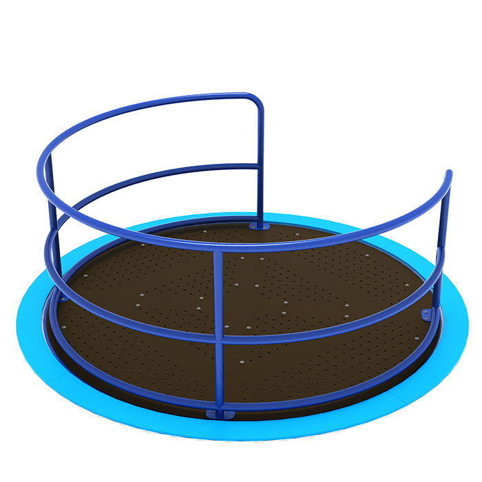 One Capacity Wheelchair Accessible Playground Merry Go Round - Ages 2 to 12 Years - Picnic Furniture
