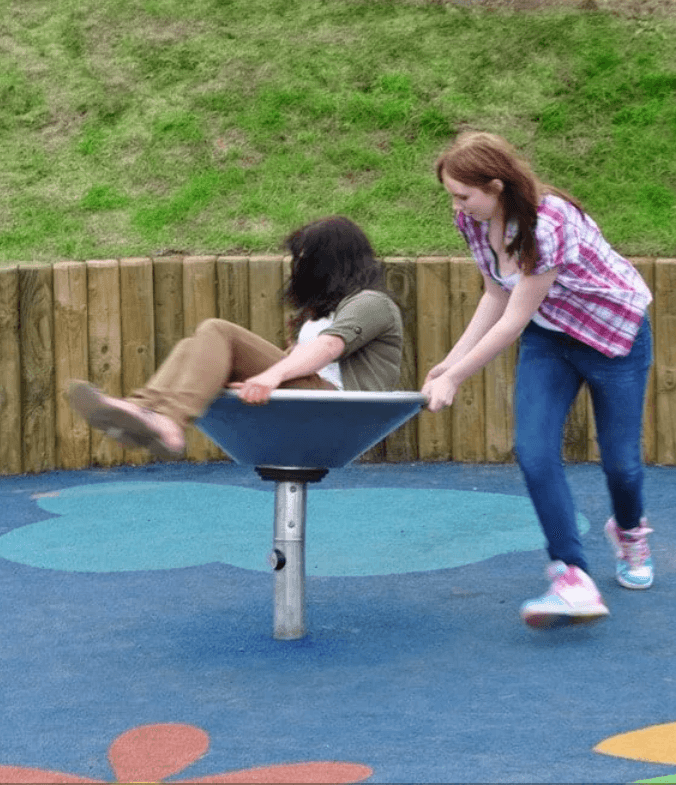 Gravity Bowl Playground Spinning Seat - Ages 2 to 12 Years - Picnic Furniture