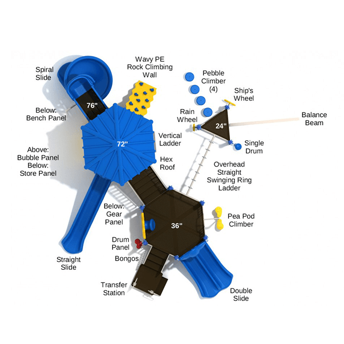Antero Outdoor Commercial Play Structures - Ages 5 to 12 yr - Picnic ...
