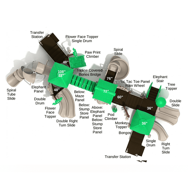 Wicked Wombats Commercial Grade Playground Equipment - Ages 5 to 12 yr ...