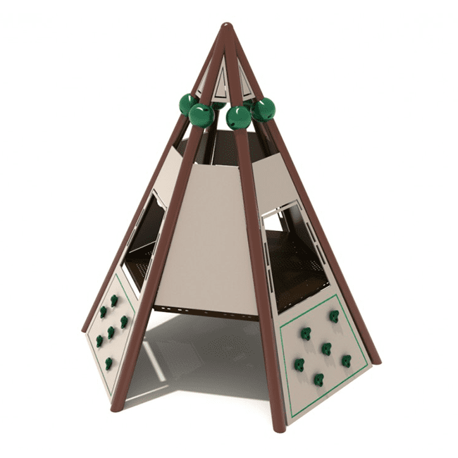 Teepee Hideout Playground Climbing Structures - Ages 2 to 12 yr ...