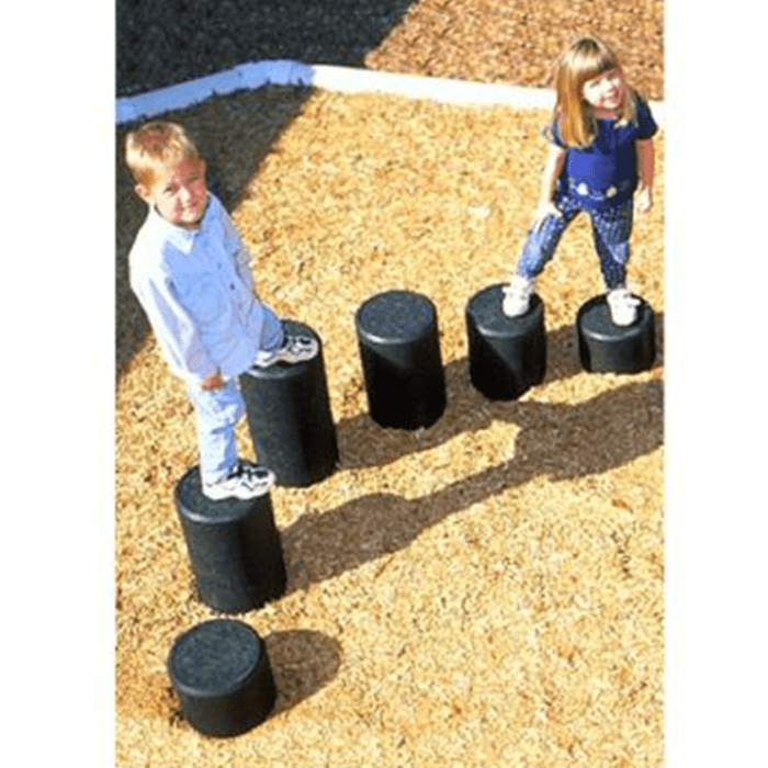 Black Stepping Post for Playgrounds - Ages 2 to 12 yr - Picnic Furniture