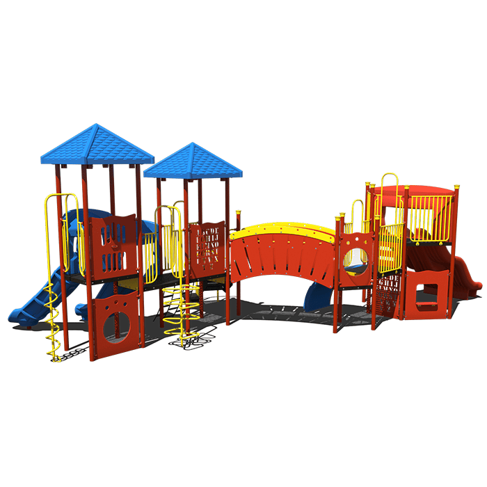 Slide Cross Commercial Grade Playground Equipment - Ages 2 to 12 yr ...