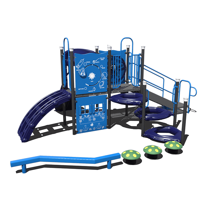 Space Station Preschool Play Structure - Ages 2 to 12 yr - Picnic Furniture