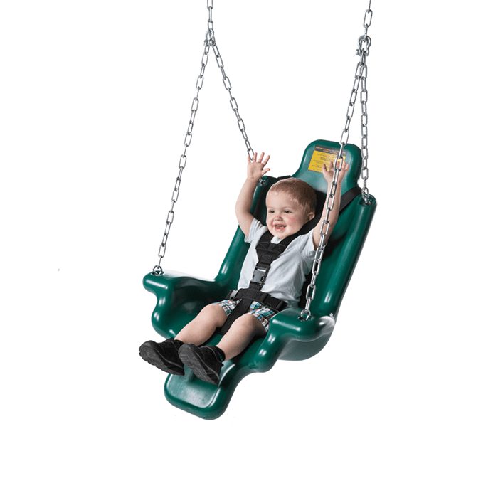 Complete Large Adaptive Playground Swing Seat with Harness, Eyebolts ...