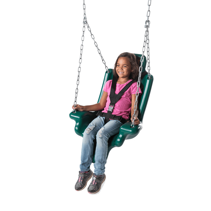 Complete Large Adaptive Playground Swing Seat with Harness, Eyebolts ...